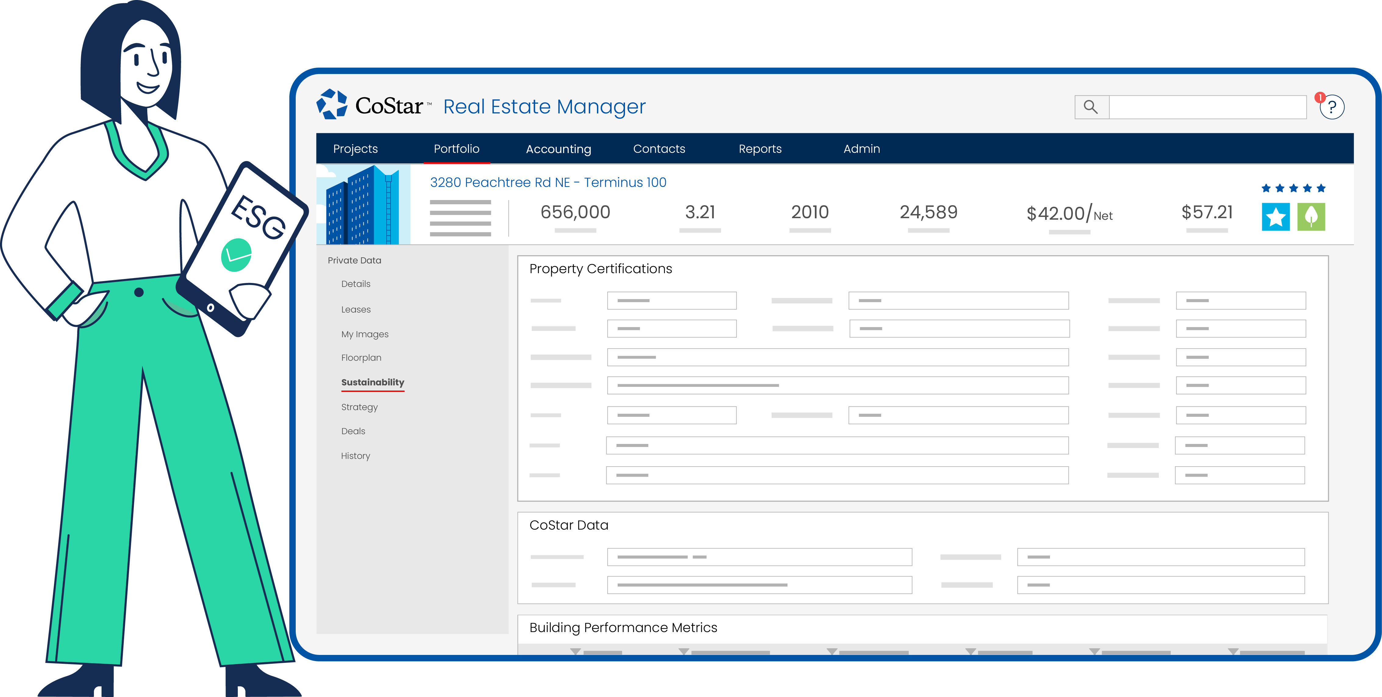ESG Data Vault from CoStar Real Estate Manager